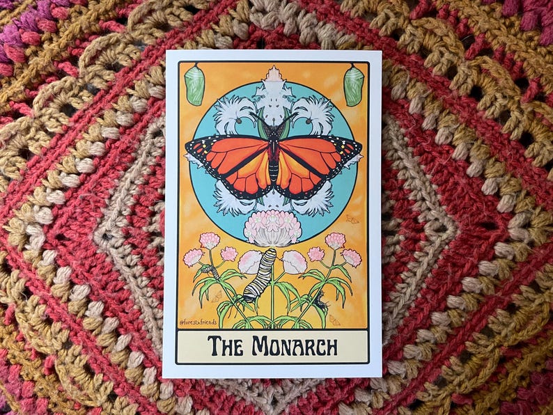 The Monarch Tarot Card 4 X 6 Inch Mini Print | California Native ...
