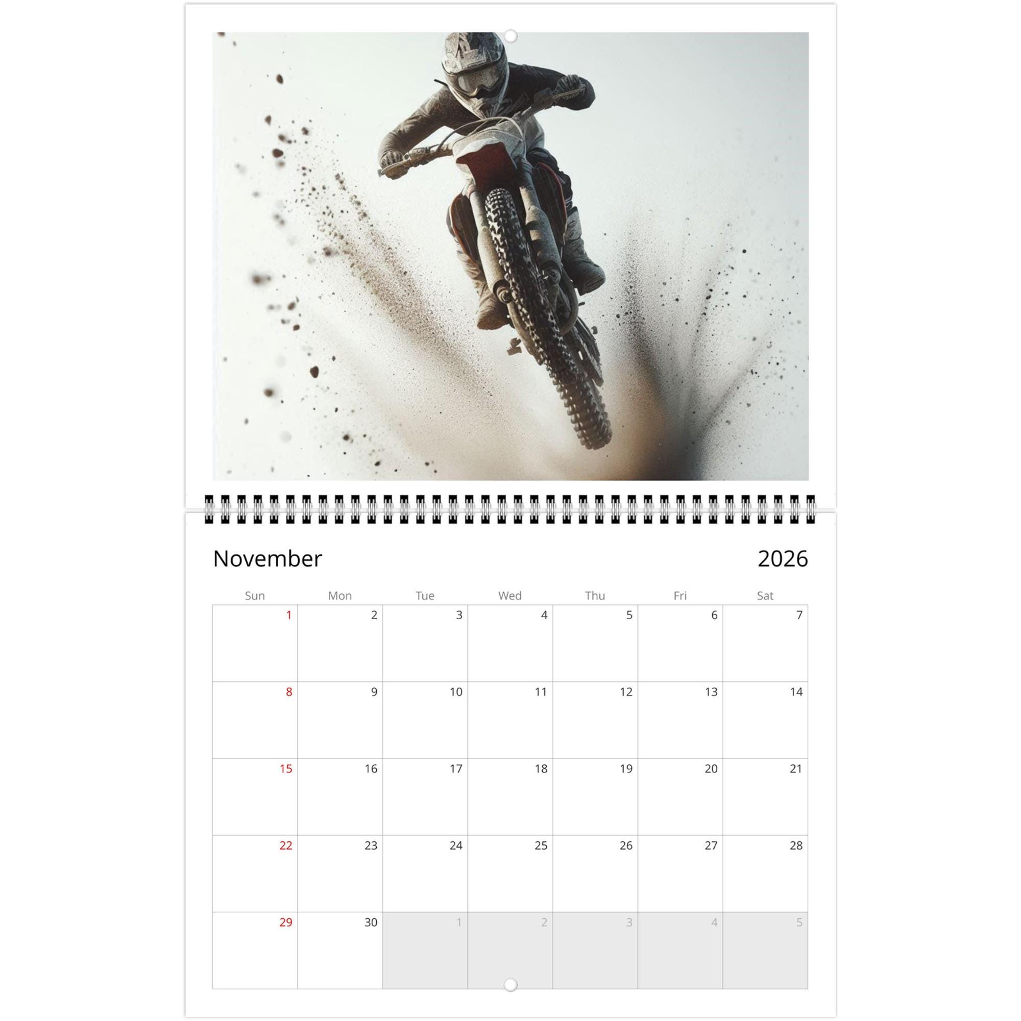 2026 Offroad Dirt Bike Calendar | 12-month | Extreme Riding Adventure ...