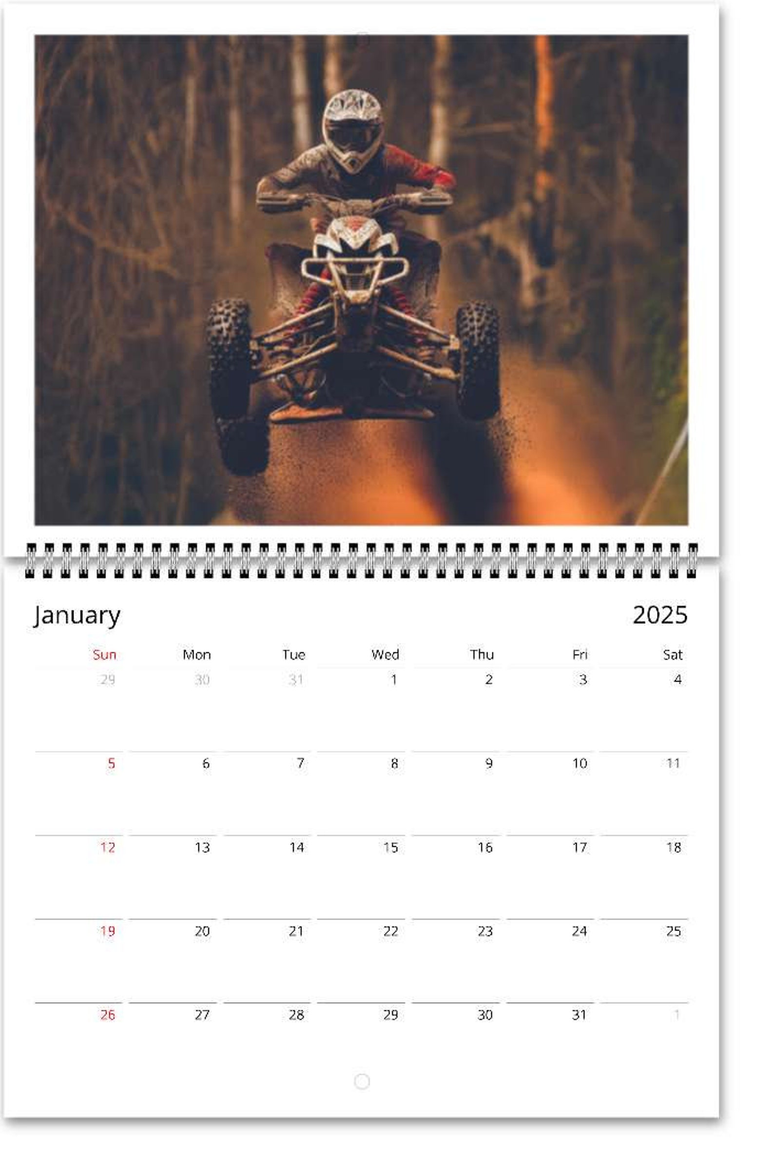 2025 ATV Quad Offroad Calendar | Four-wheeler | Adventure Wall Art ...