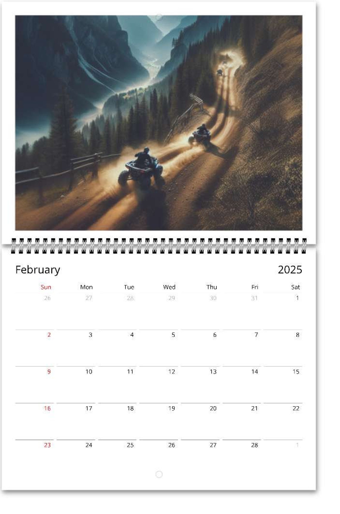 2025 ATV Quad Offroad Calendar | Four-wheeler | Adventure Wall Art ...