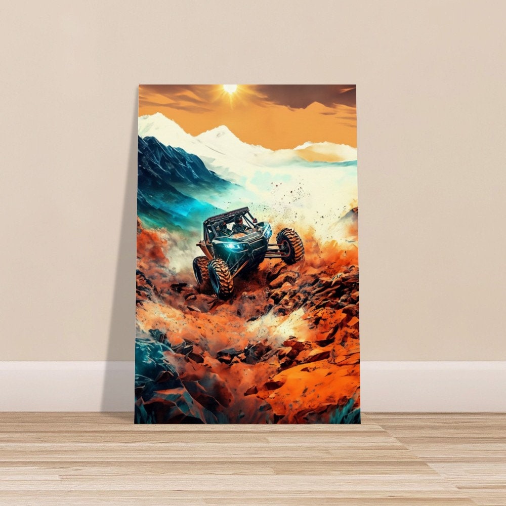 UTV Side by Side SXS Offroad Poster Dirt Trail Riding Off-road Print ...