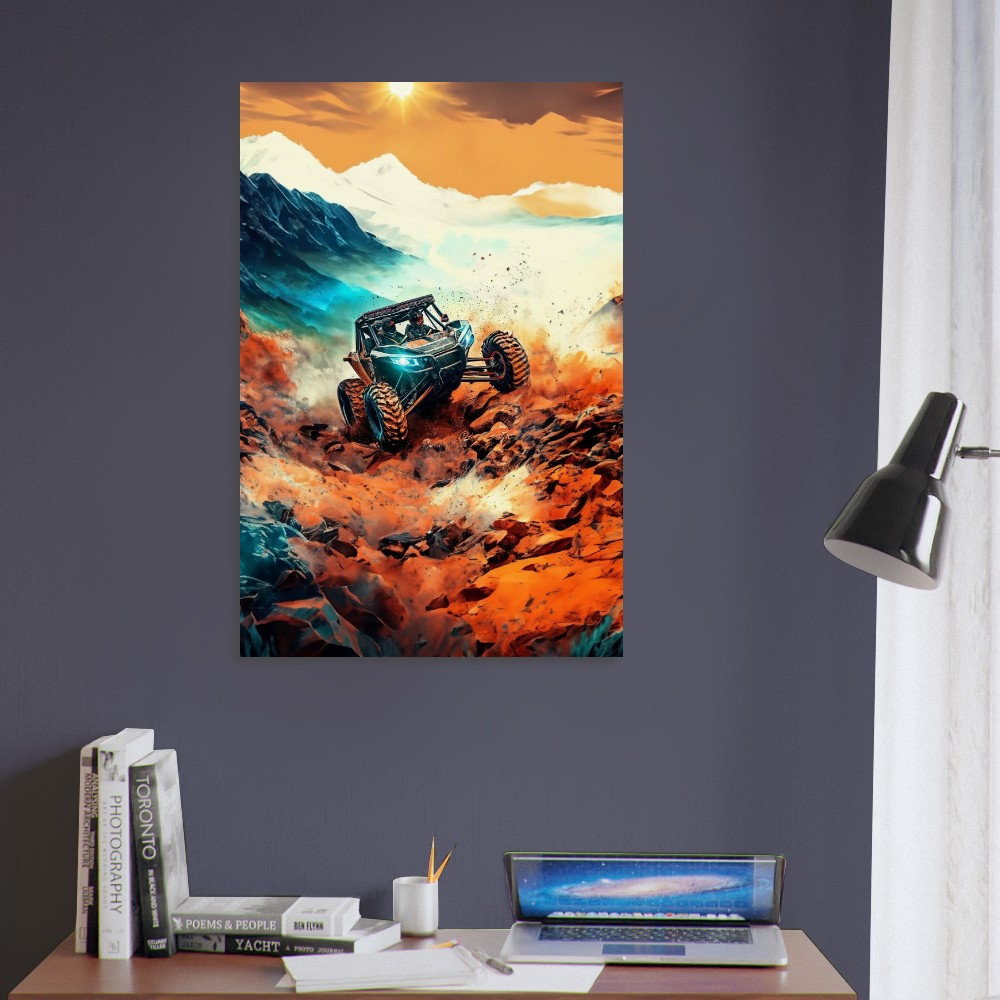 UTV Side by Side SXS Offroad Poster Dirt Trail Riding Off-road Print ...