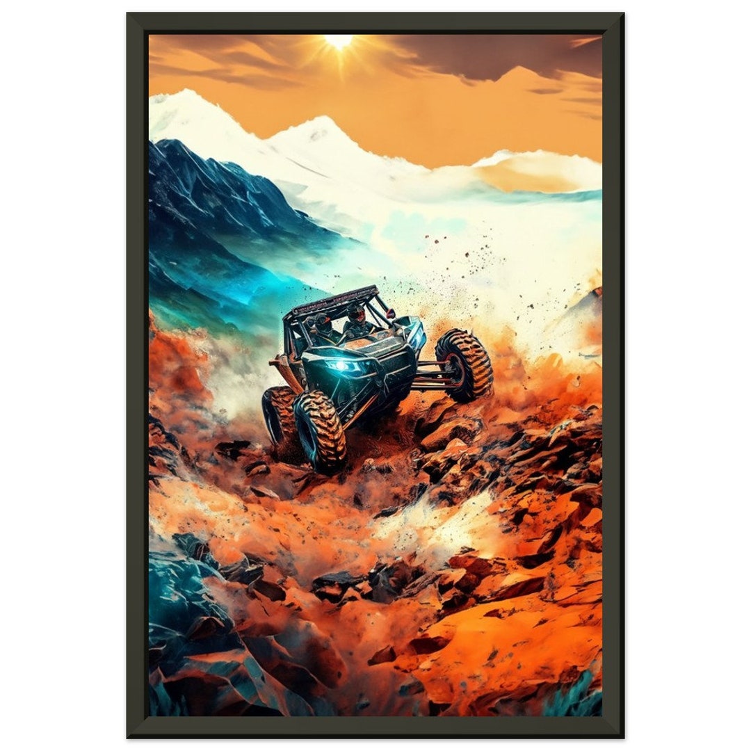 UTV Side by Side SXS Offroad Poster | Dirt Trail Riding Off-road Print ...