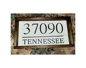 Zip Code Sign - Etsy
