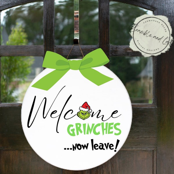 Grinch Circle Svg - Etsy