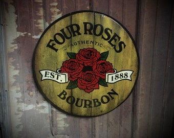 Old Rip Van Winkle Hand Painted Bourbon Whiskey Barrel Top Sign - Etsy