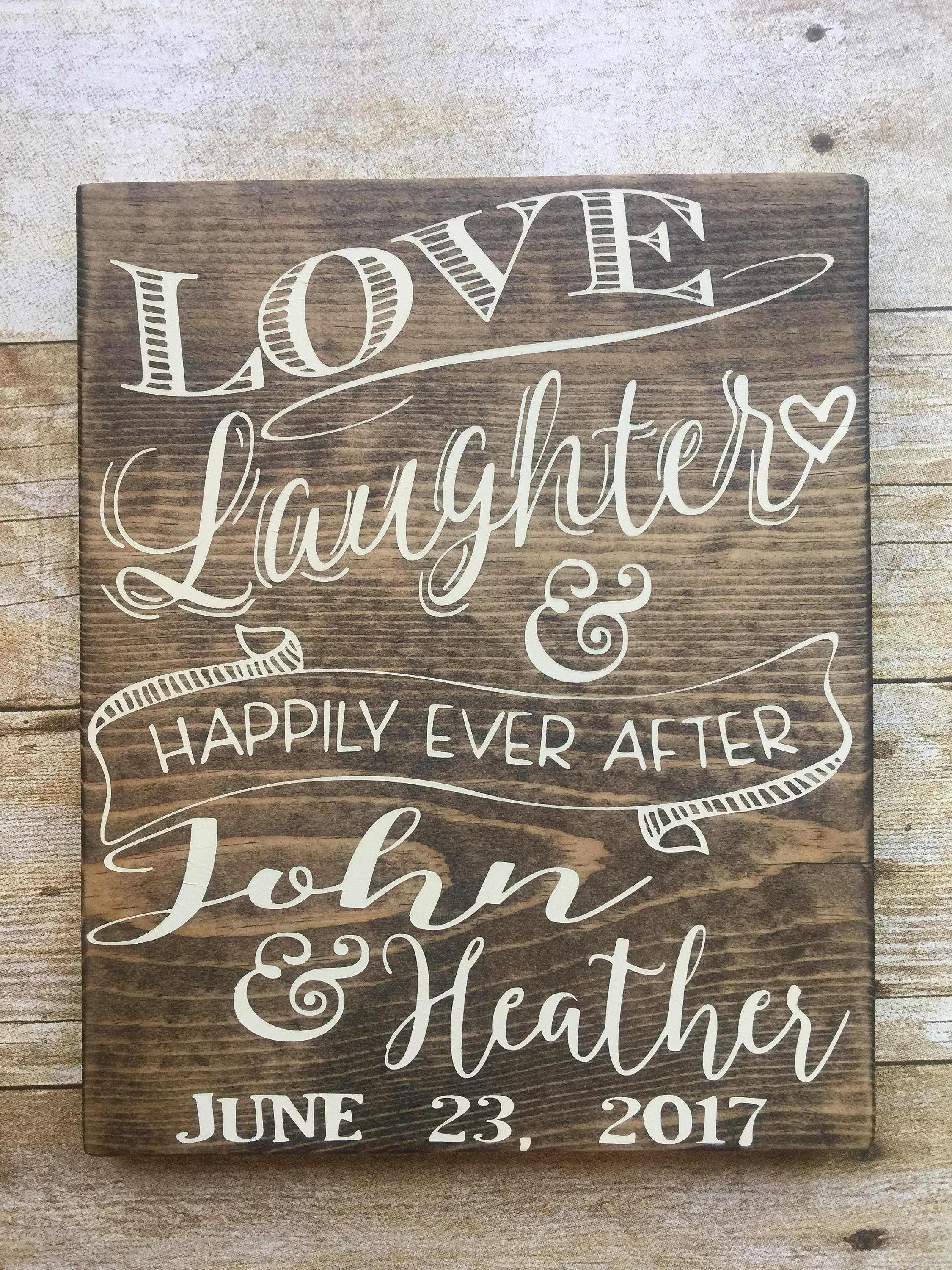 Personalized Wedding Gift Sign With Couples Name & Wedding Date ...