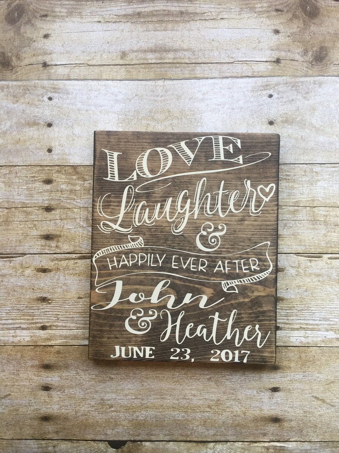 Personalized Wedding Gift Sign With Couples Name & Wedding Date ...