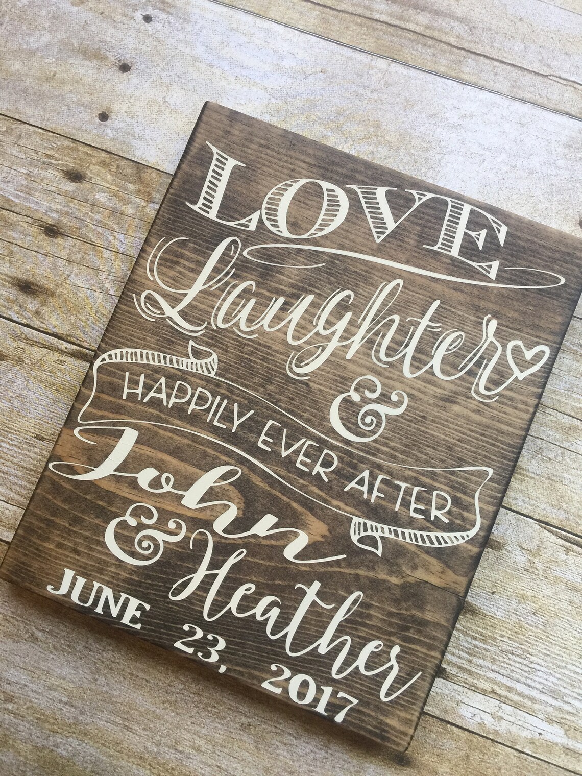 Personalized Wedding Gift Sign With Couples Name & Wedding Date ...