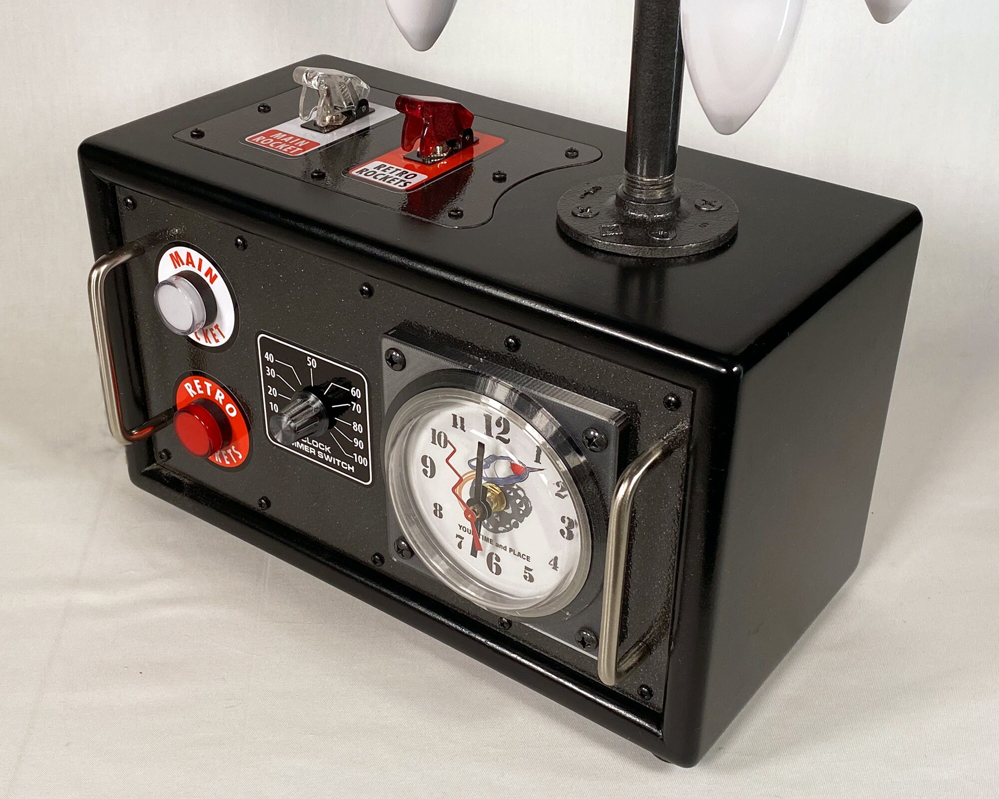 Retro Rocket Lamp, Retro Rocket Clock, Retro Rocket, Lamp, Clock, BLACK ...