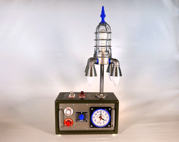 Retro Rocket Lamp / Retro Rocket Clock / Retro Rocket / Lamp / - Etsy