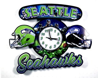 Seahawks Wall Clock - Etsy