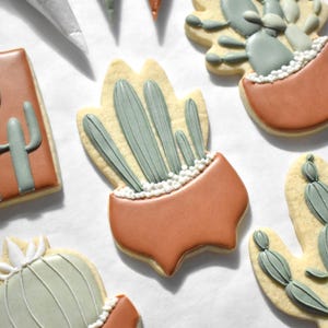 Cactus Royal Icing Sugar Cookies - Individually Wrapped - Customizable ...