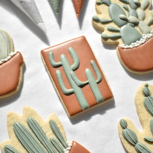Cactus Royal Icing Sugar Cookies - Individually Wrapped - Customizable ...