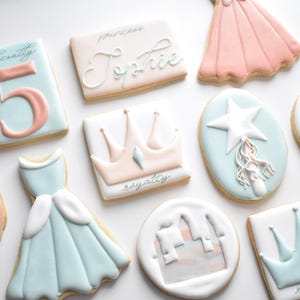 Princess Birthday Royal Icing Sugar Cookies - Individually Wrapped ...