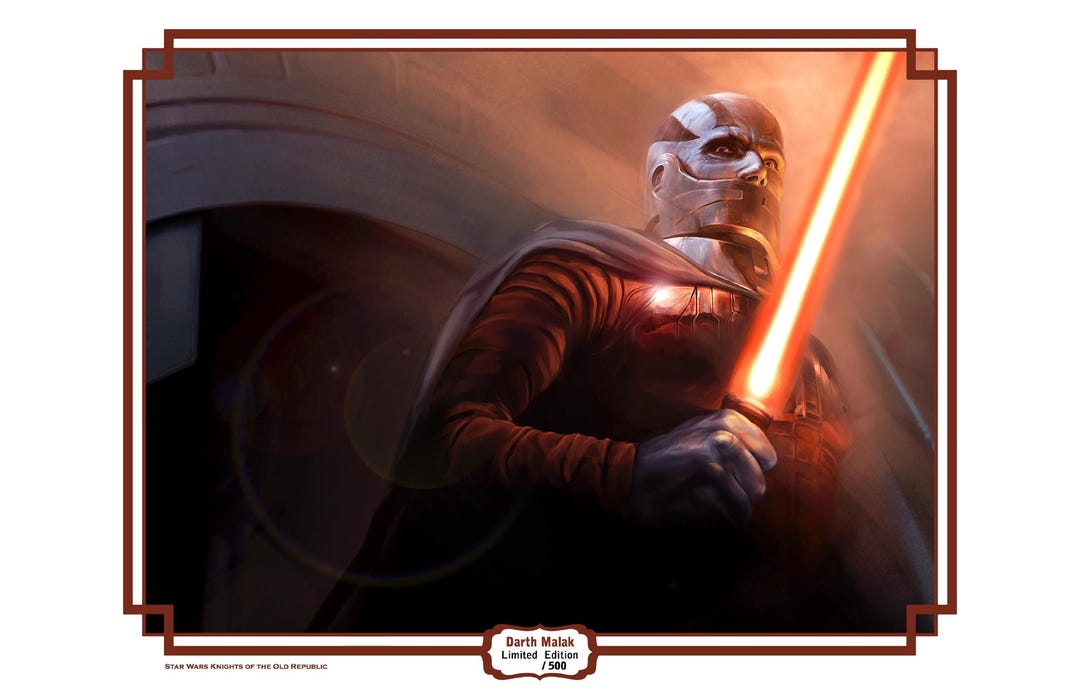NEW!!! Limited Edition "kotor: Darth Malak" Print Sold by Original ...