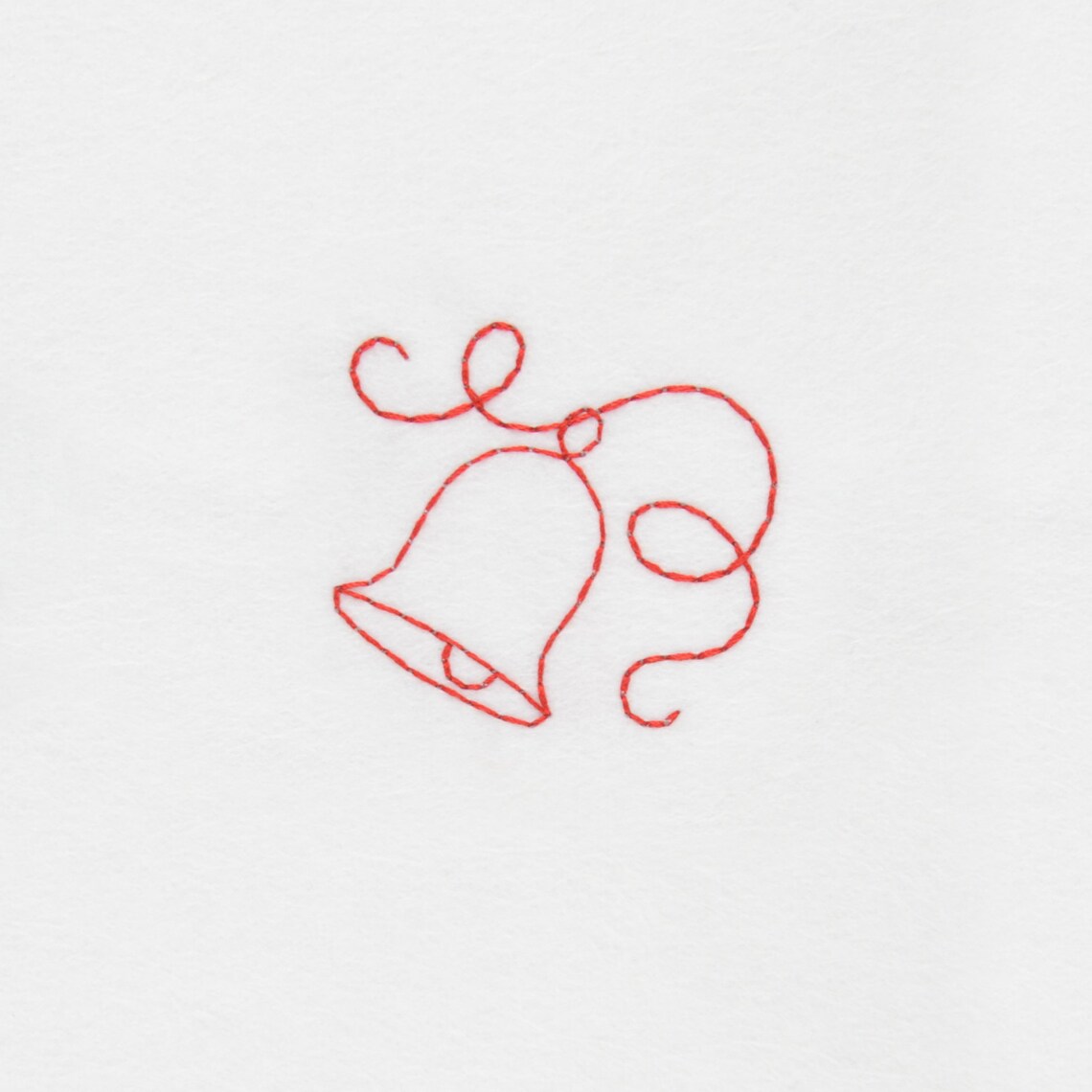 Petite Bell Embroidery Design 4x4'' Hoop Redwork Christmas - Etsy