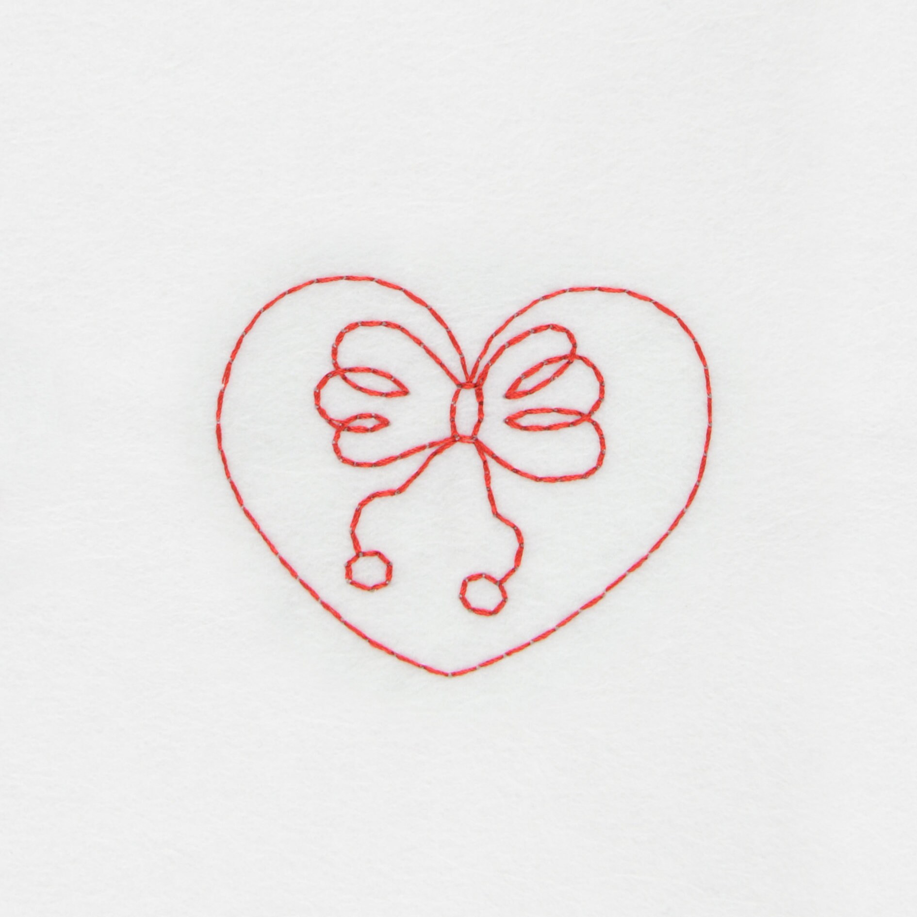 Heart Embroidery Design 4x4'' Hoop Redwork Christmas - Etsy