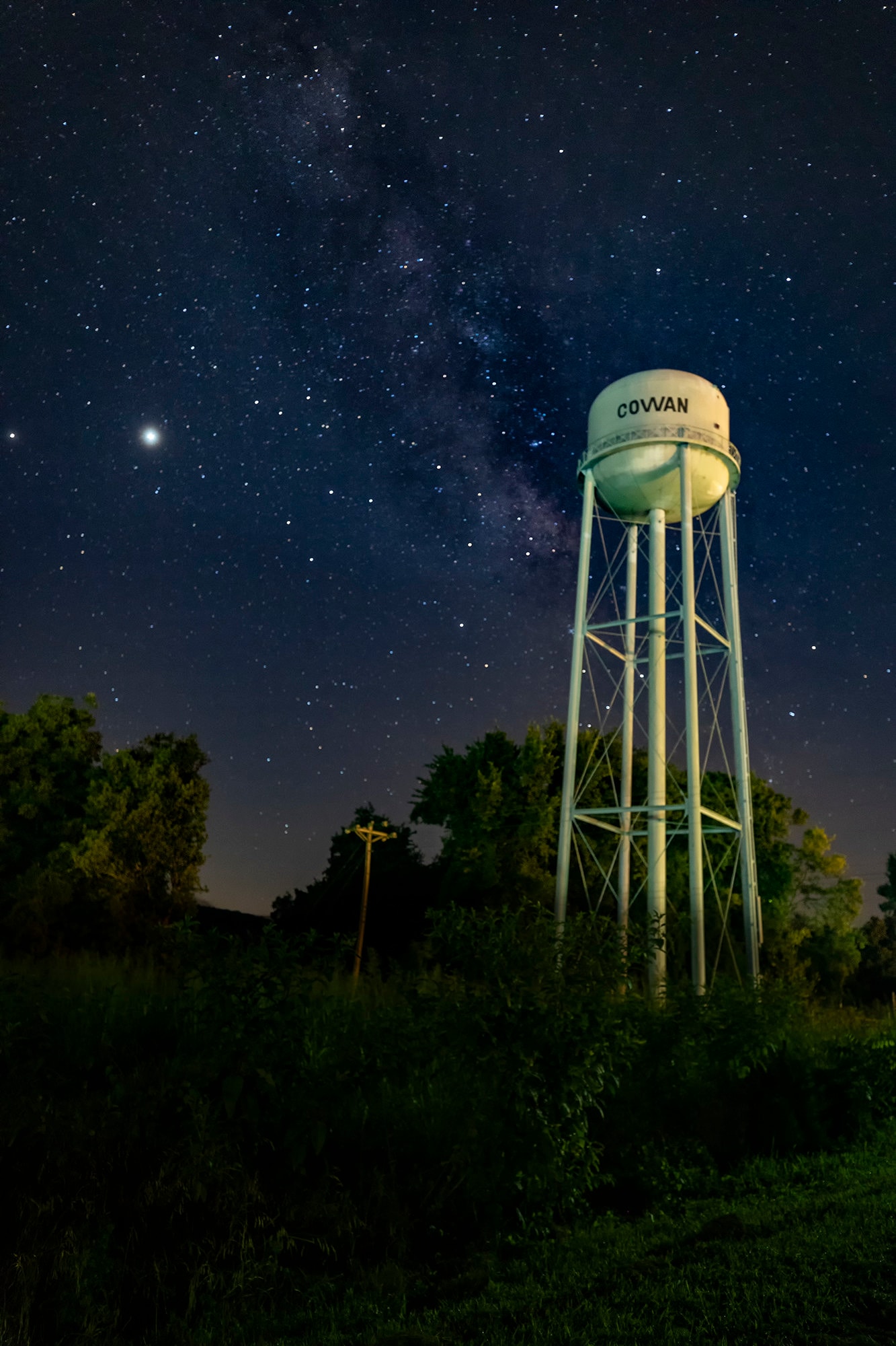 Cowan, Tennessee Water Tower Under the Milky Way - Fine Art Print - Etsy
