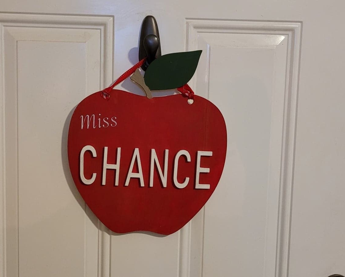 Teacher Door Sign Apple Classroom Sign School Classroom - Etsy