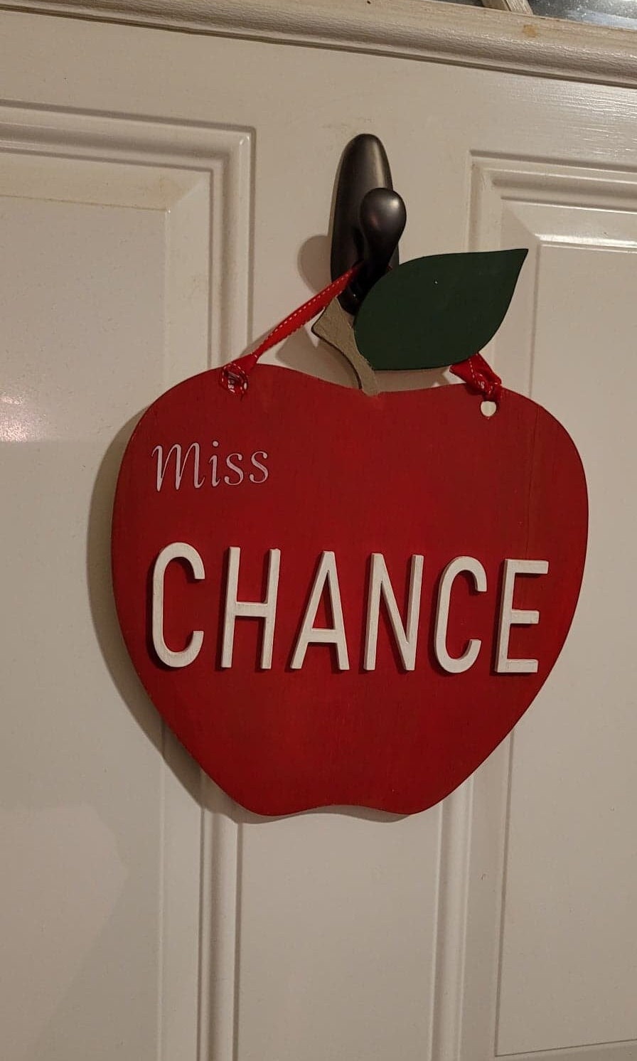 Teacher Door Sign Apple Classroom Sign School Classroom - Etsy