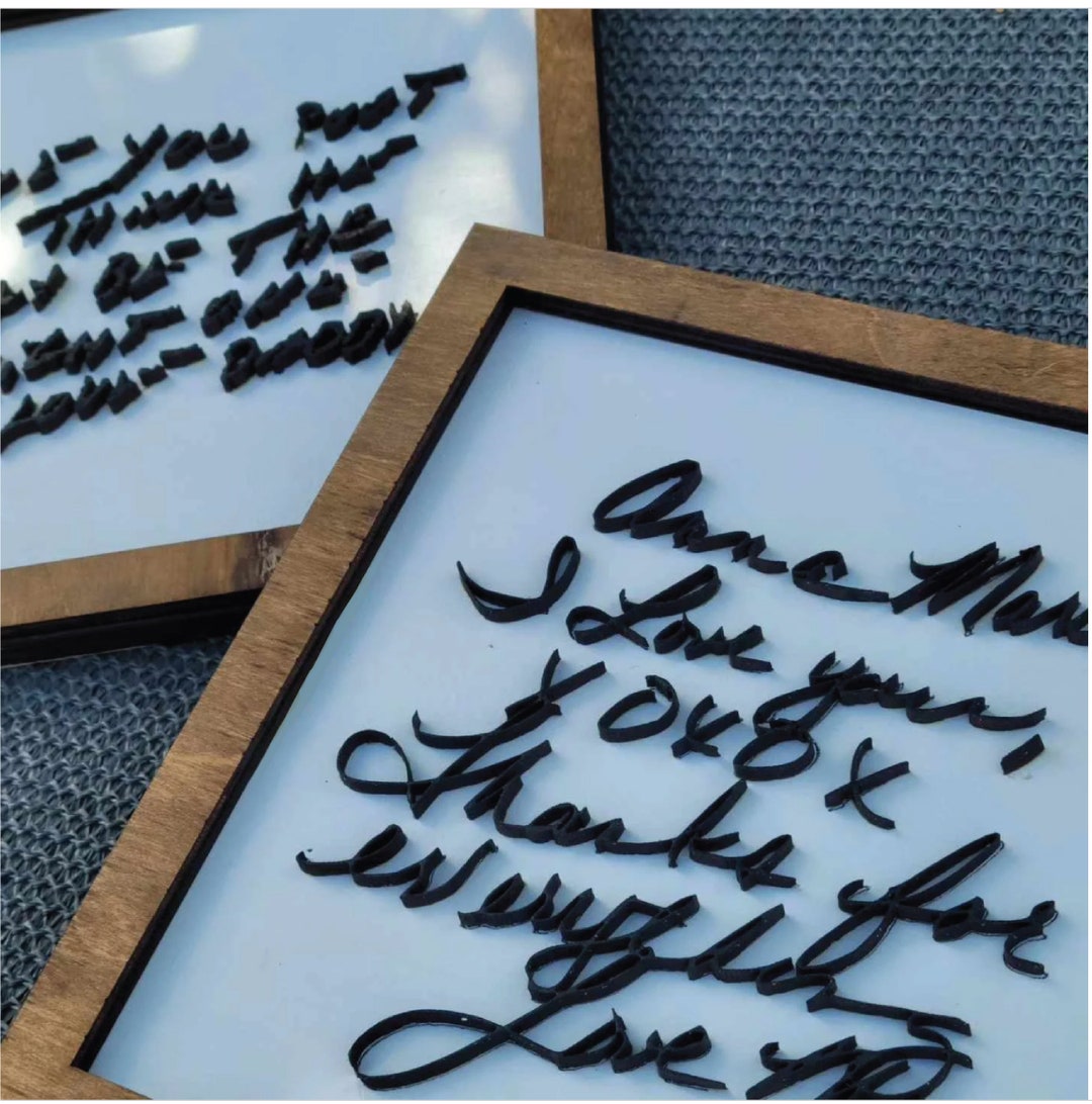 Laser Cut Handwriting Sign - Personalized Sign From Handwriting or ...