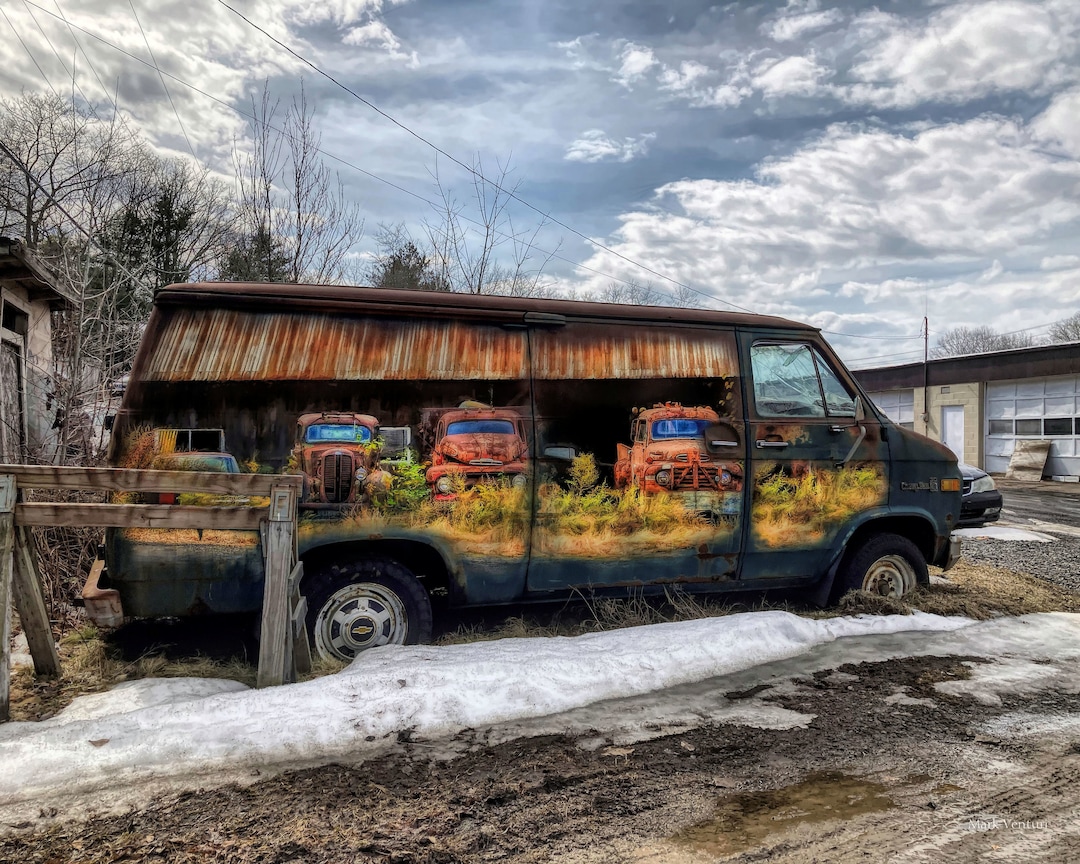 Chevrolet Van Photograph, Old Chevy Van Print, Vintage Chevy Van, Fine ...
