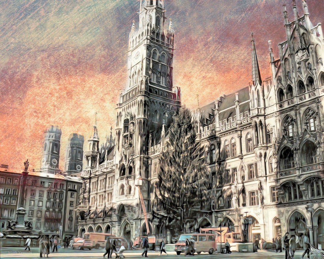 Munich Germany Print, Marienplatz Munich Germany, Fine Art Photography ...