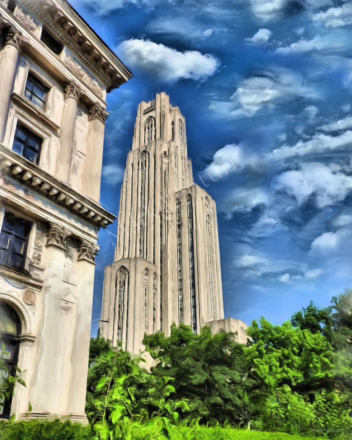 Cathedral of Learning Pittsburgh Print, Pittsburgh Pennsylvania ...