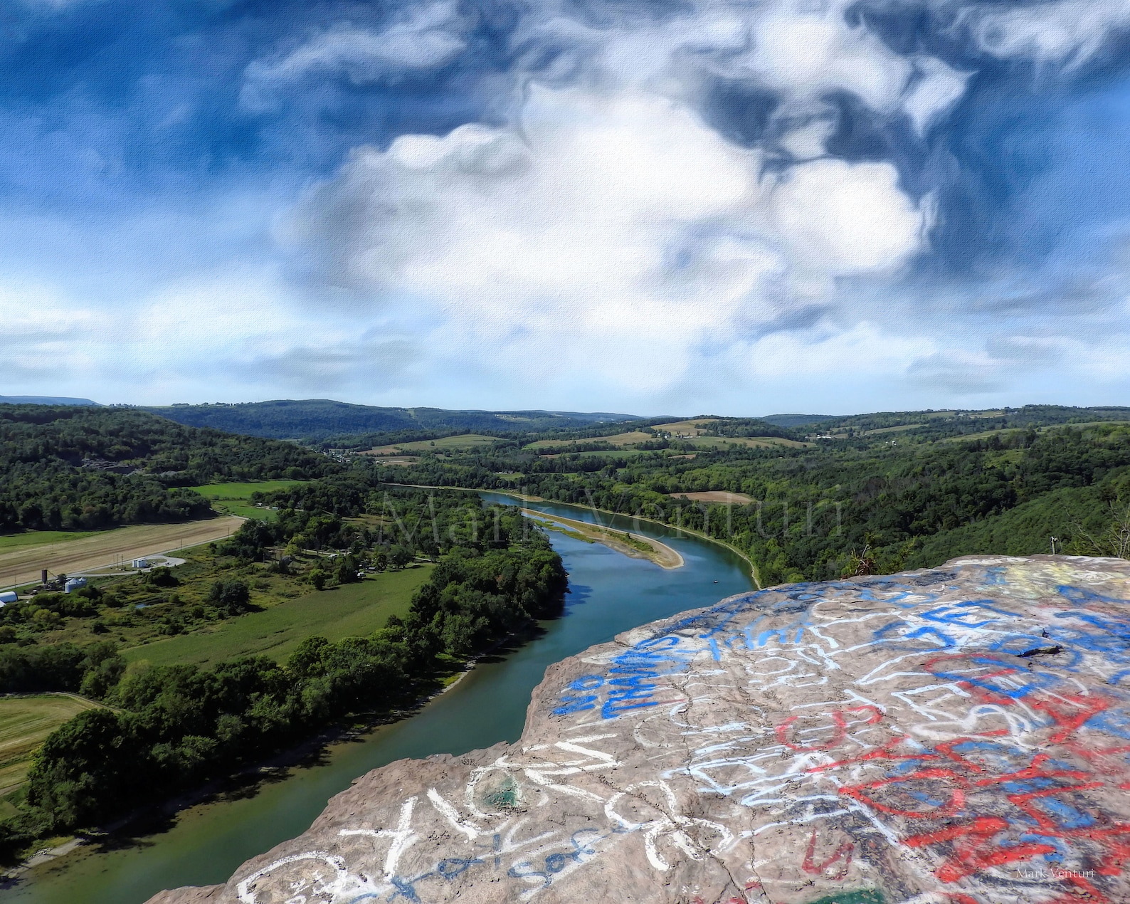 Susquehanna River, Wyalusing Rocks Scenic Overlook, Iroquois Indians ...