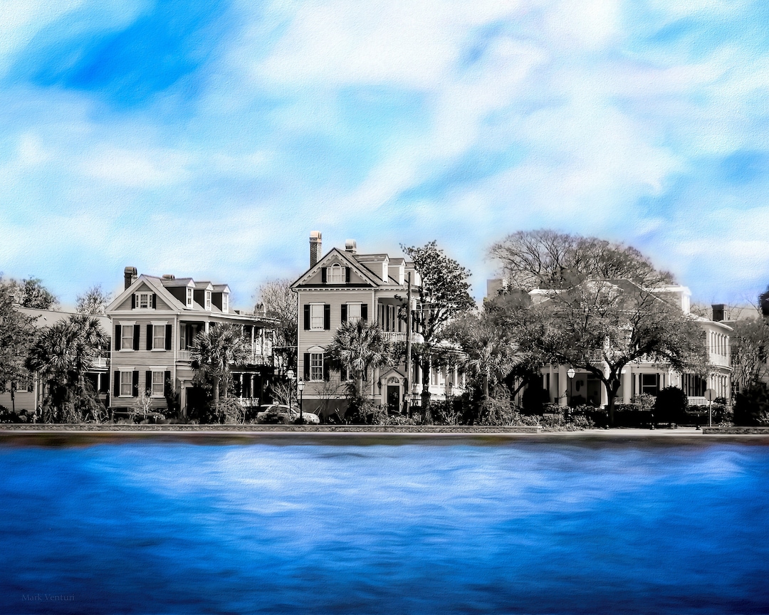 Charleston South Carolina Print, Colonial Lake Park Charleston, Fine ...