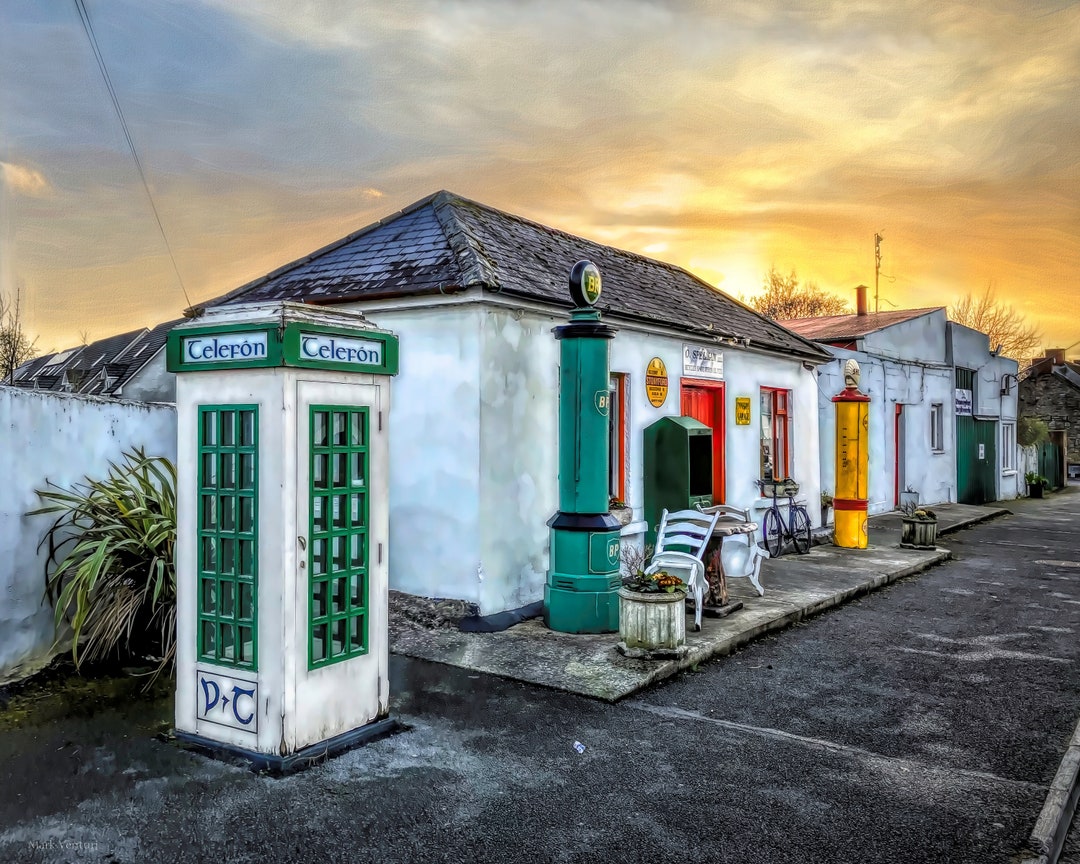 Ireland Print, Green Telephone Box Ireland Print, Ireland Photography ...