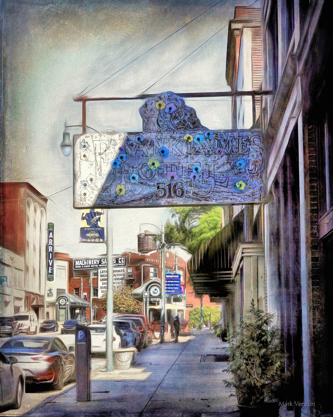 Memphis Fine Art Print, Memphis Print, Memphis Photograph Street Scene ...