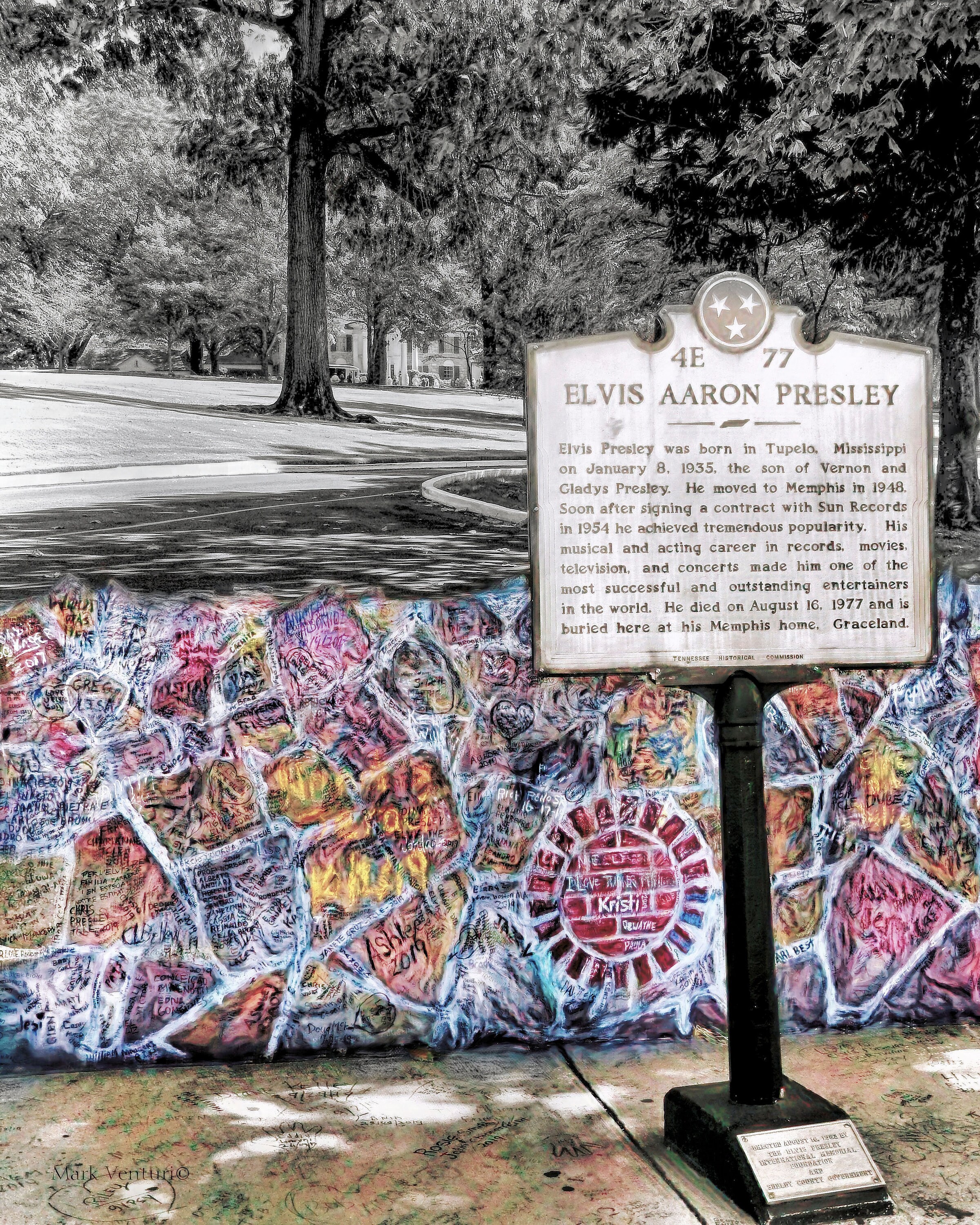 Elvis Memorial Wall