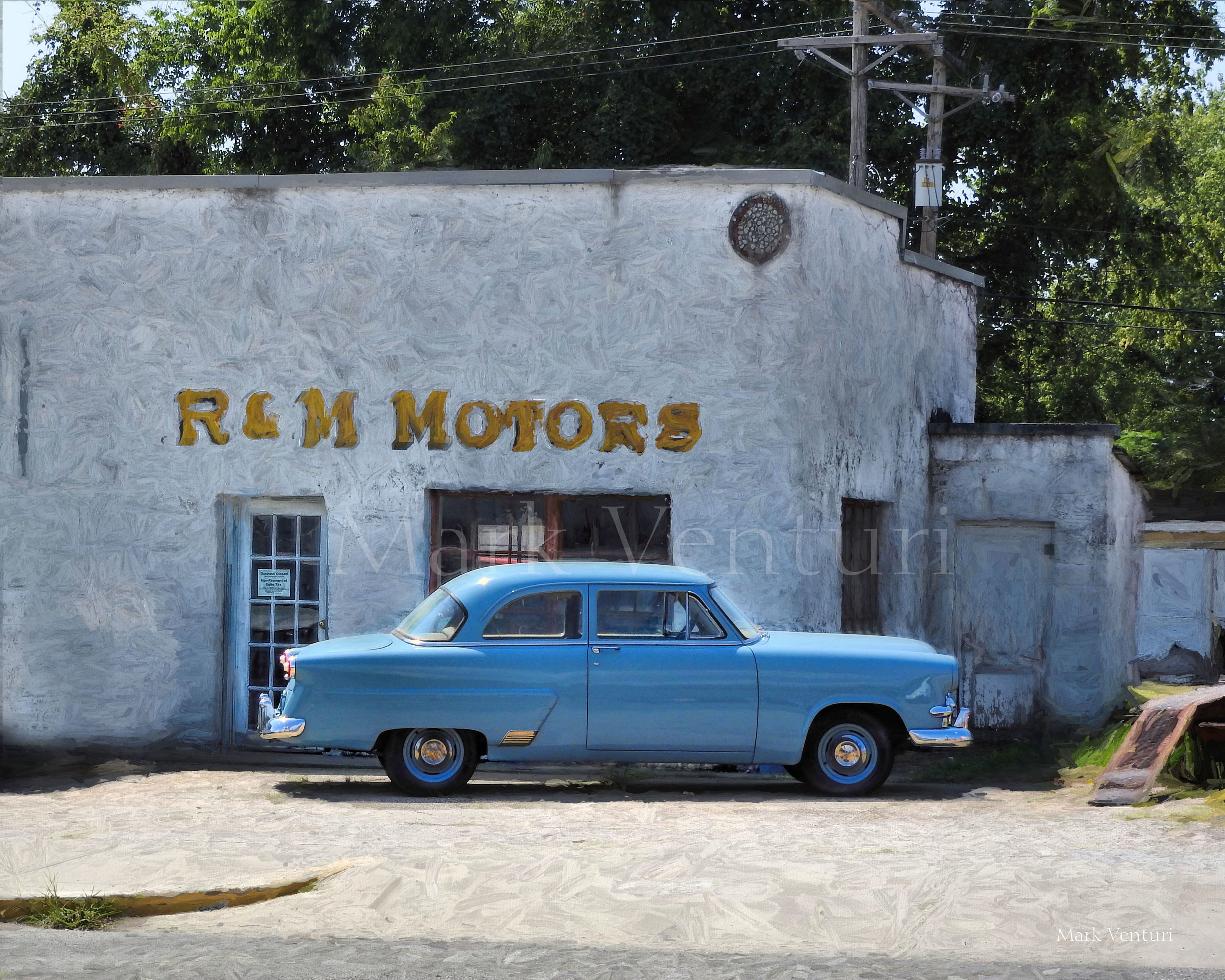 Mercury Monterey 1953 Old Blue Car Photo Old Blue Car - Etsy