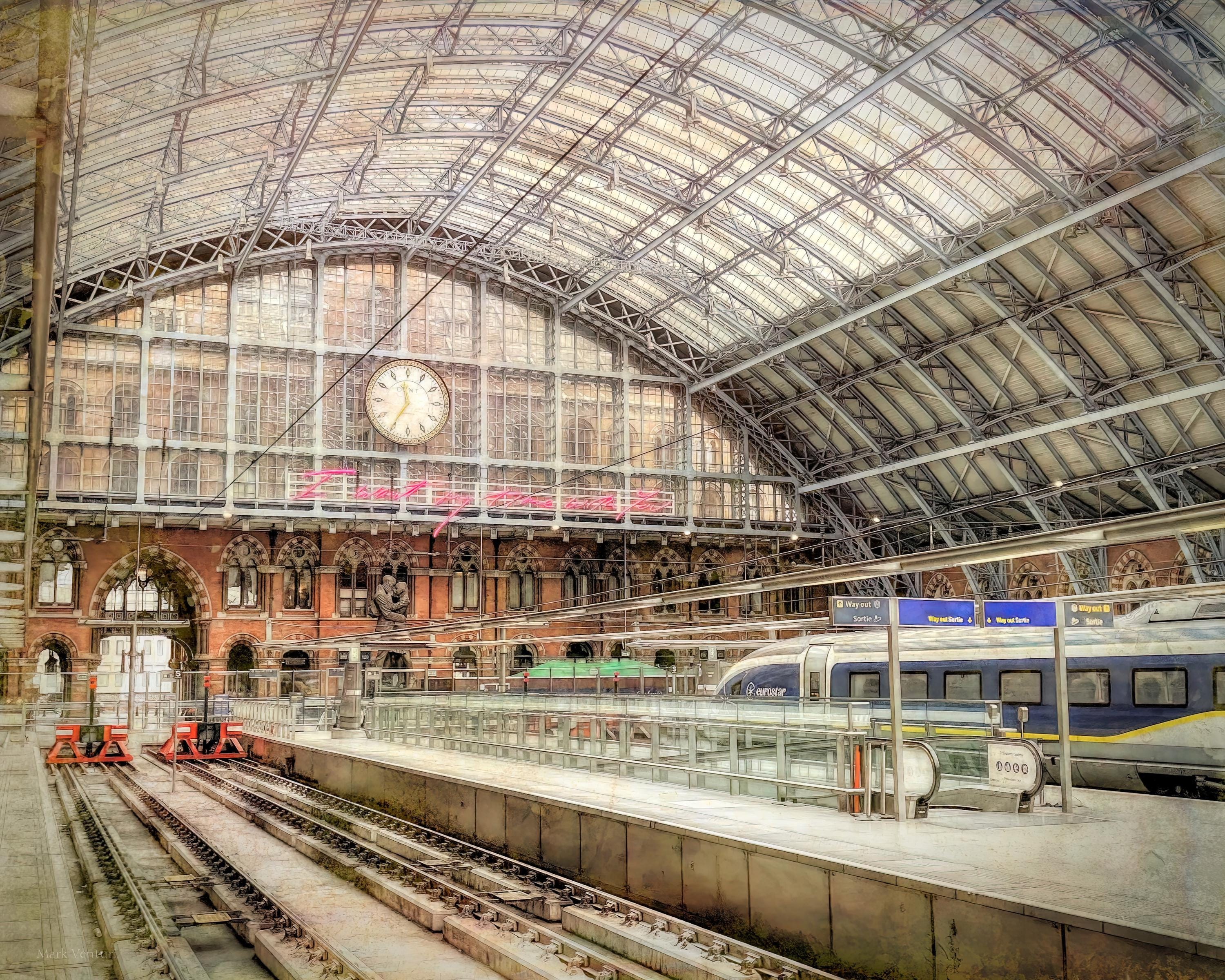 St Pancras Station London England Art Print, Eurostar Print, Famous ...
