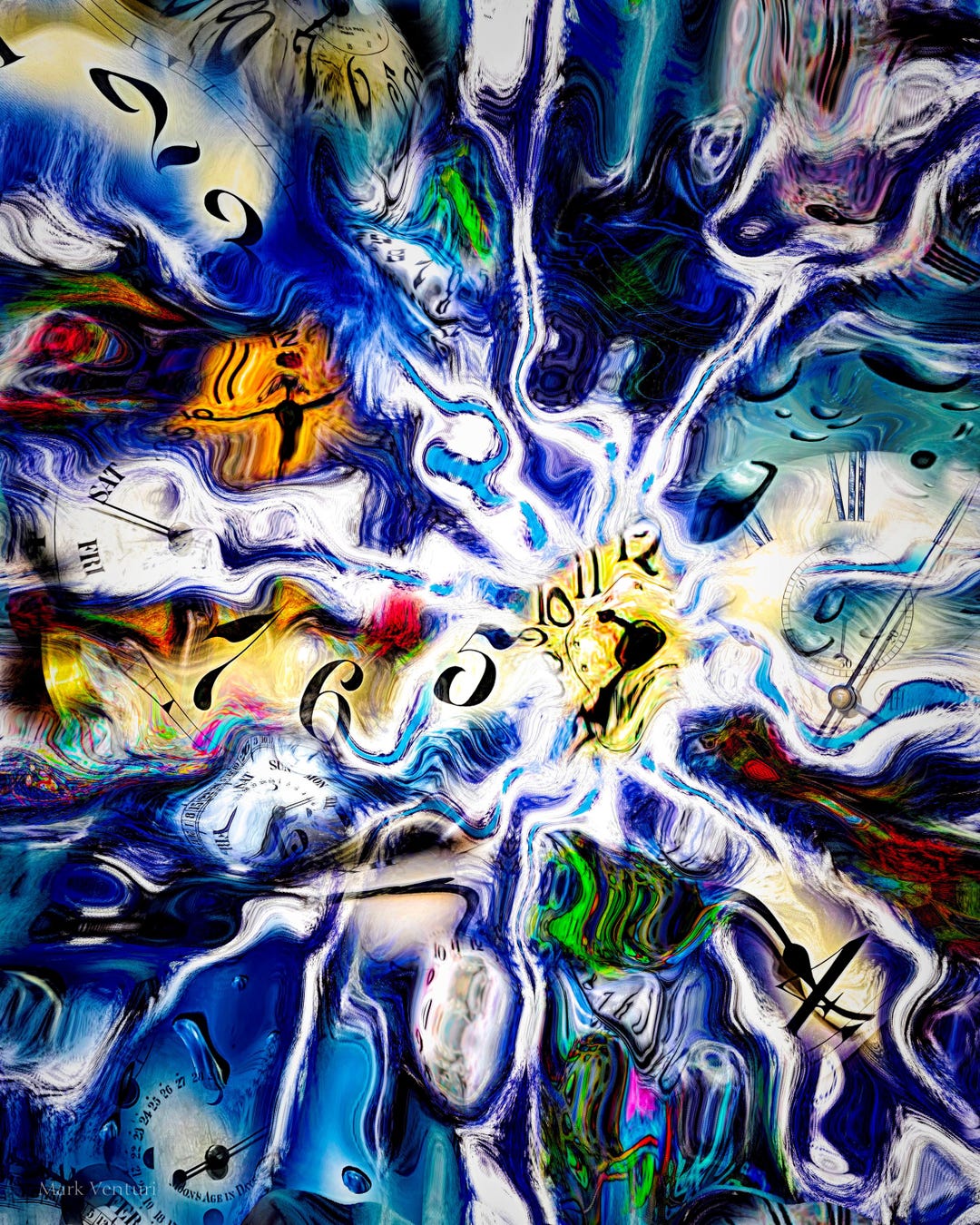 Time Obsession Print, Abstract Wall Art, Abstract Time Print, Fine Art ...