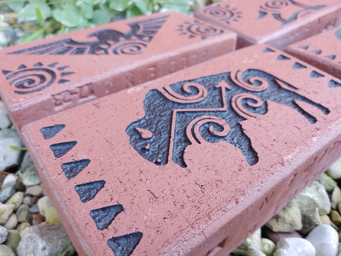 Medicine Wheel Spirit Animal Stones / Brick Pavers Carved - Engraved ...
