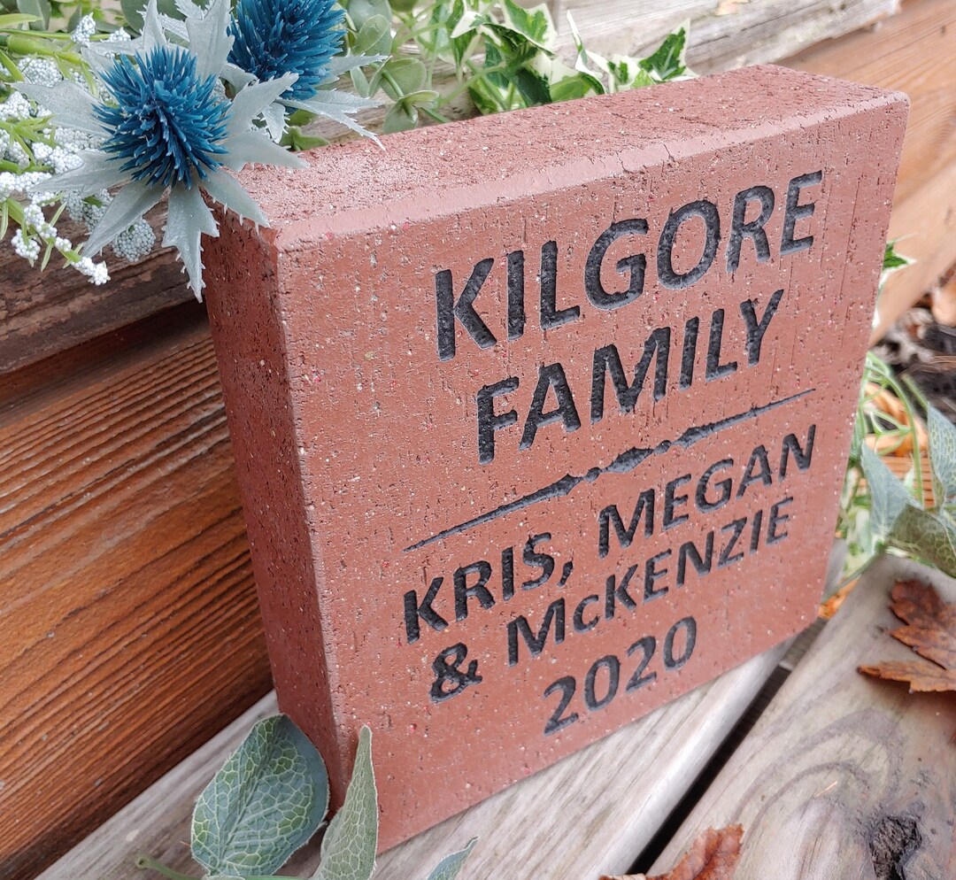 Brick Memorial 8x8 REAL CLAY PAVER Personalized Fundraising Bricks ...
