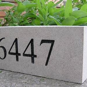 REAL Indiana Limestone Address Stone Block to Install With Brick or ...