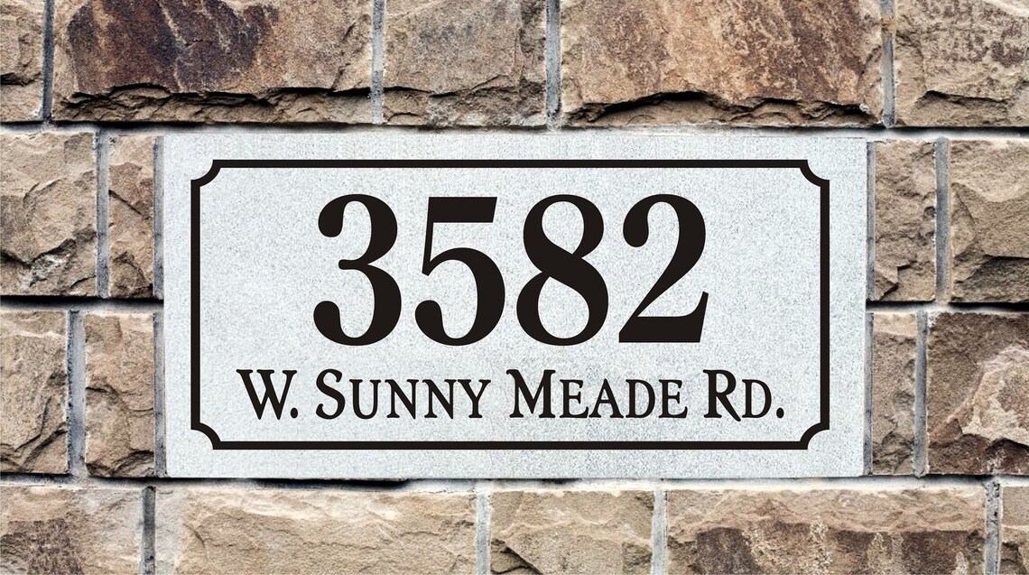 LARGE Indiana Limestone Address Stone Block With Street Name/ - Etsy
