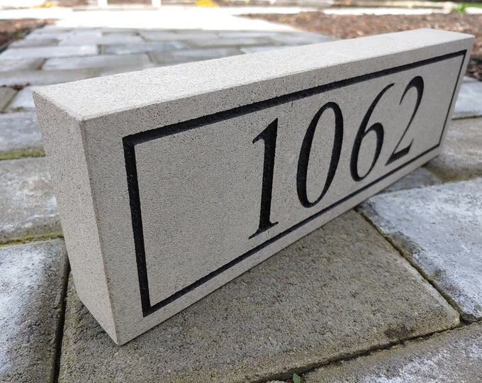 1.5 and 2 Thick REAL Indiana Limestone Address Stone Markers for Stone ...