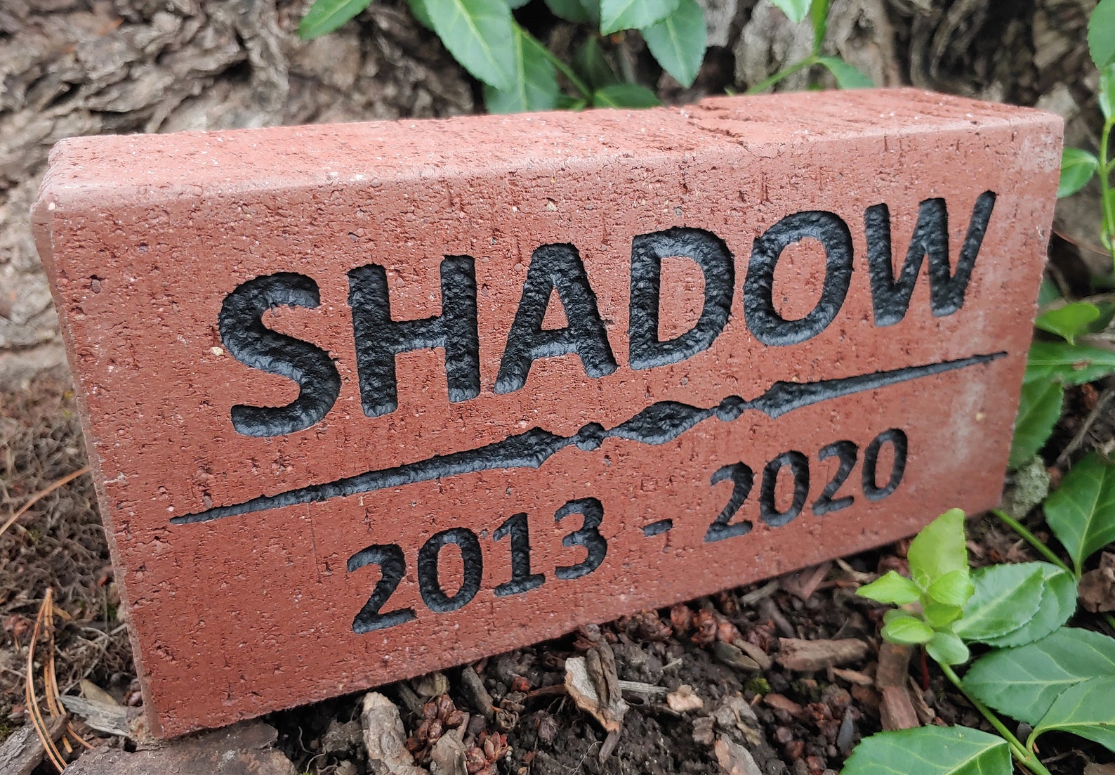 Pet Memorial Stone / REAL CLAY PAVER Brick / Pet Grave Marker Headstone ...