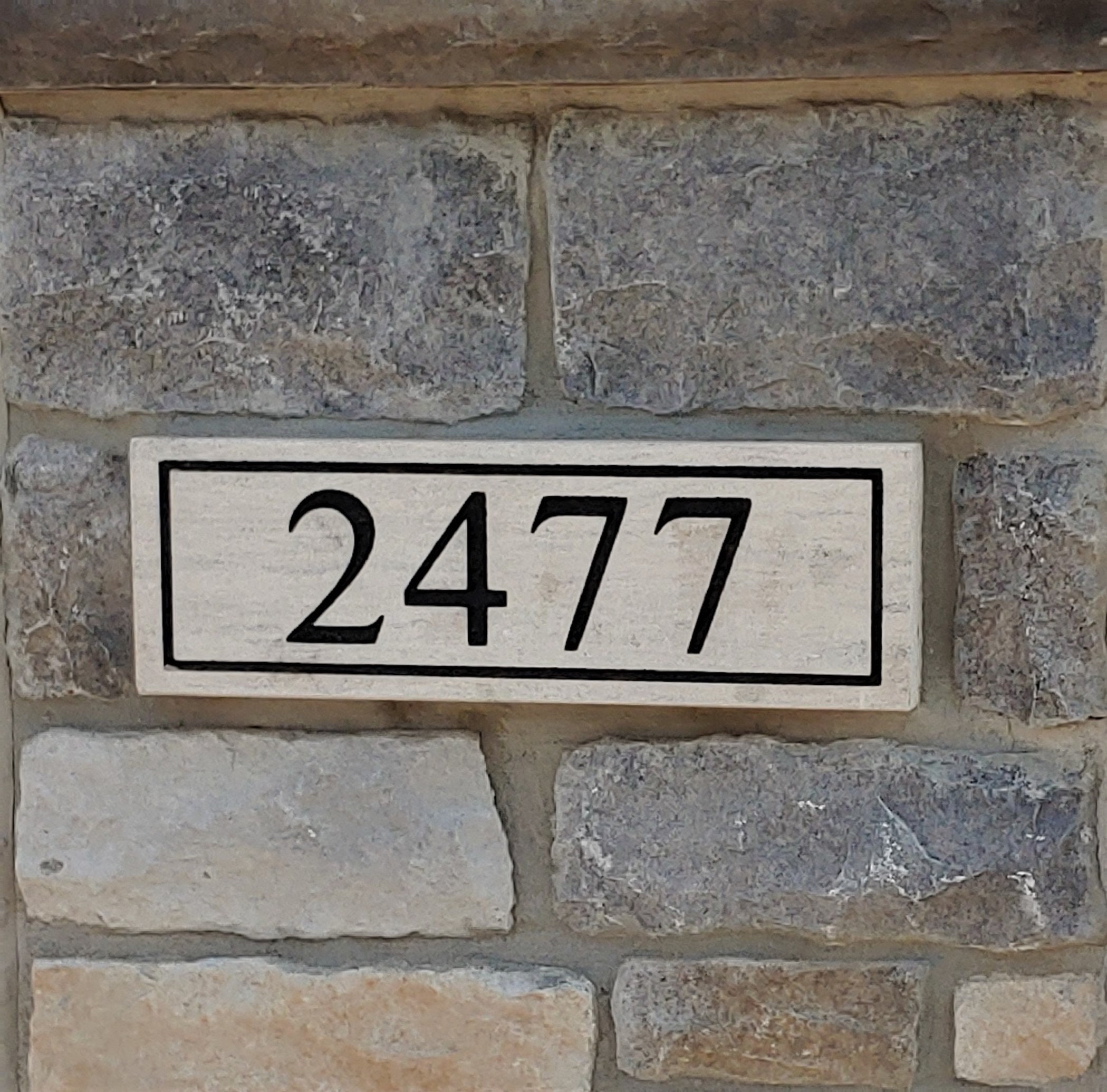 Thinner 1.5 REAL Indiana Limestone Address Stone Marker - Etsy