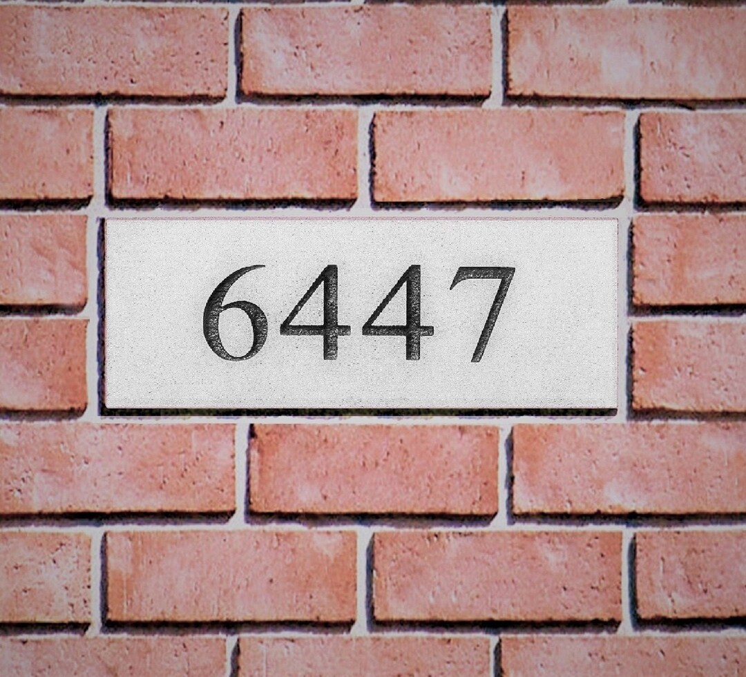 REAL Indiana Limestone Address Stone Block to Install With Brick or ...