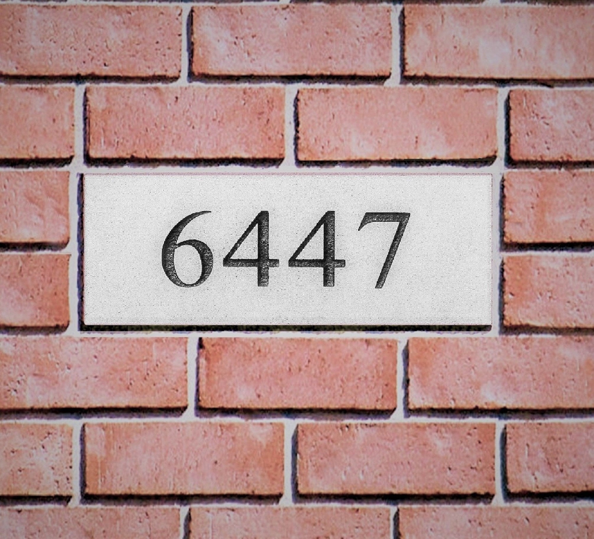 REAL Indiana Limestone Address Stone Block to Install With Brick or ...