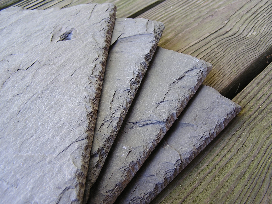 Four Pack Lot Package of 4 Slate Tiles / Shingles for - Etsy