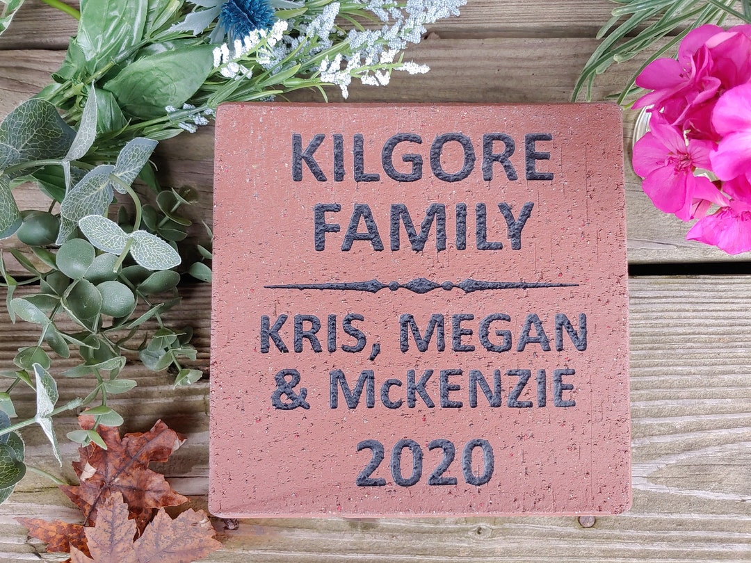 Brick Memorial 8x8 REAL CLAY PAVER Personalized Fundraising Bricks ...
