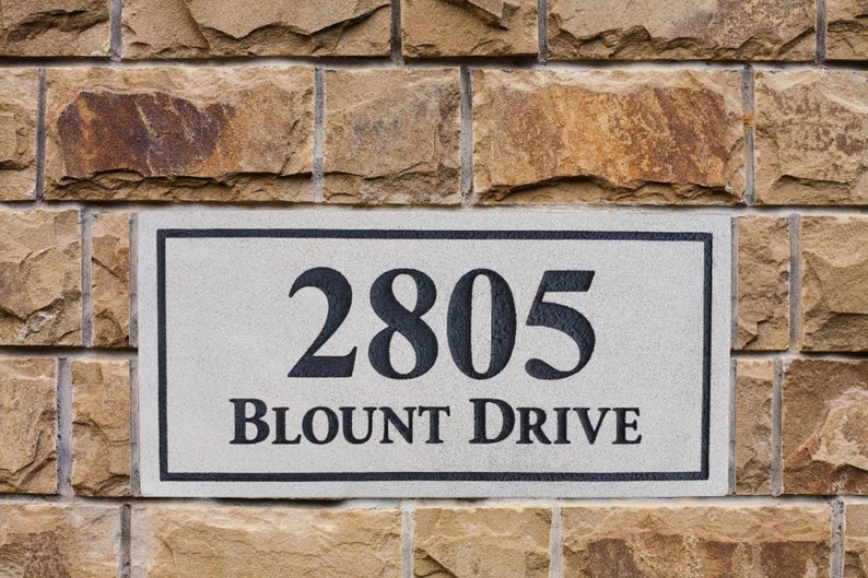 LARGE Indiana Limestone Address Stone Block With Street Name/ - Etsy