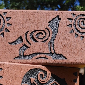 Medicine Wheel Spirit Animal Stones / Brick Pavers Carved - Engraved ...